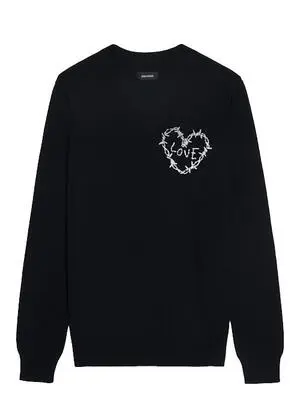 Zadig&Voltaire Kendy Embroidered Cashmere Sweater - Black