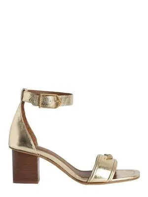 Zadig&Voltaire Caprese Leather Sandals - Gold
