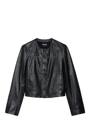 Zadig&Voltaire Luxi Leather Jacket - Black