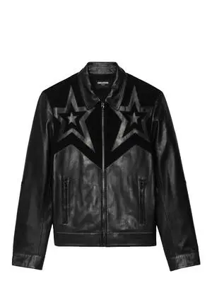 Zadig&Voltaire Locky Star Leather Jacket - Black