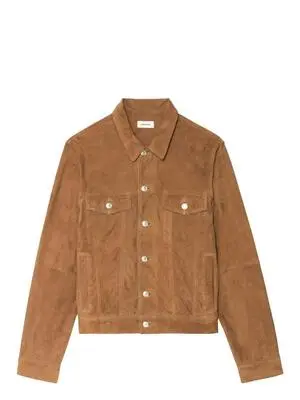 Zadig&Voltaire Bases Suede Leather Jacket - Cognac