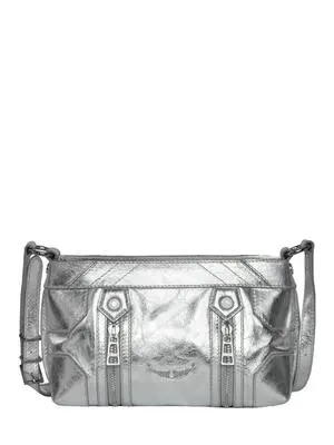 Zadig&Voltaire Metallic Leather Shoulder Bag - Silver
