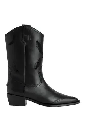 Zadig&Voltaire Cara Western Ankle Boots - Black