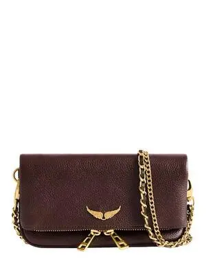 Zadig&Voltaire Rock Mini Clutch With Rhinestone Wings - Deep Purple