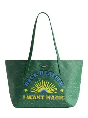 Zadig&Voltaire Z" Shopper Monogram Tag Coated Canvas Bag - Epic
