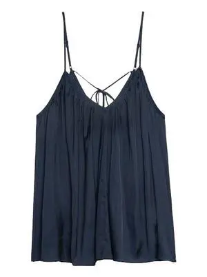 Zadig&Voltaire Cym Satin Pleated Camisole - Encre
