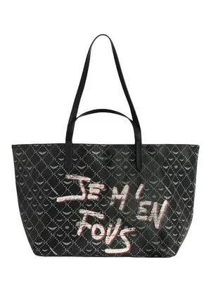 Zadig&Voltaire Z Monogram Xl Shopper Graffiti Bag - Black