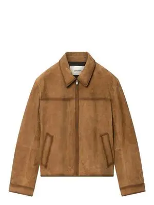 Zadig&Voltaire Loumy Suede Leather Jacket - Cognac
