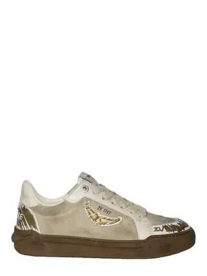 Zadig&Voltaire Basses Fly Wings Cracked Sneakers - Clay