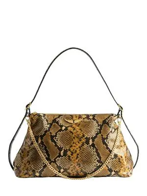 Zadig&Voltaire Python-Effect Leather Bag Heritage