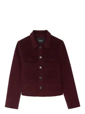 Zadig&Voltaire Liam Wool Jacket - Burgundy