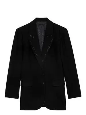 Zadig&Voltaire Viva Rhinestone Blazer - Black