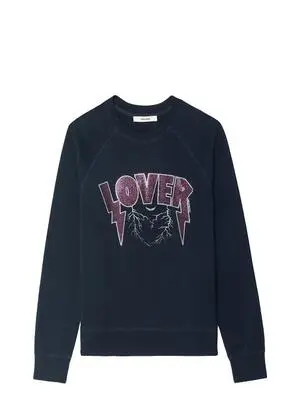 Zadig&Voltaire Printed Cotton Sweatshirt - Encre