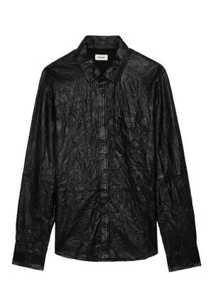 Zadig&Voltaire Serge Leather Shirt - Black