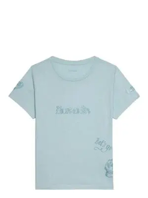 Zadig&Voltaire Alys Rhinestone T-shirt - Cloud