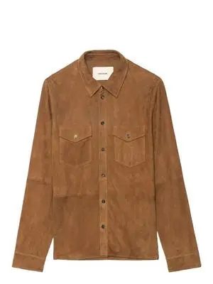 Zadig&Voltaire Sergy Suede Shirt - Daim