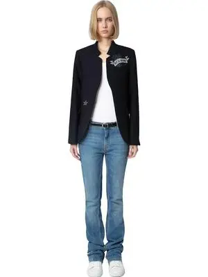 Zadig&Voltaire Collar With Dart Blazer - Encre