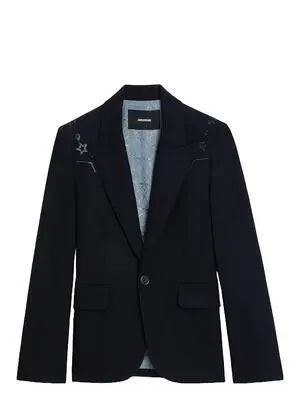 Zadig&Voltaire Vavy Embellished Blazer - Encre