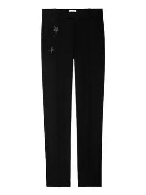 Zadig&Voltaire Tone-on-tone Diamanté Star Trousers - Black