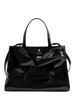 Zadig&Voltaire Vintage Patent Leather Bag With Magnetic Closure - Black