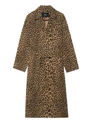 Zadig&Voltaire Leopard Print Cotton Canvas Coat - Daim