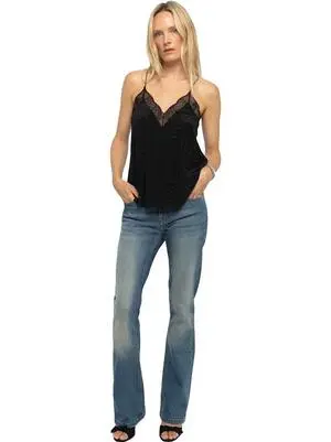 Zadig&Voltaire Christy Diamanté Silk Camisole - Black