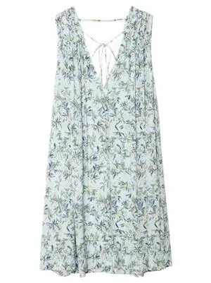 Zadig&Voltaire Rimatis Short Viscose Floral Dress - Cloud
