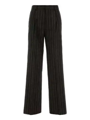 PT TORINO Lola Pinstriped Trousers Black