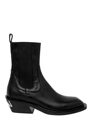 Fiorucci Pull-tab Lettering Boots - Black