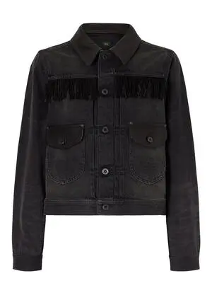 Ralph Lauren Emerson Cropped Denim Jacket - Black