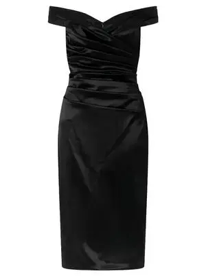 Dolce & Gabbana Off-shoulder Midi Dress - Black