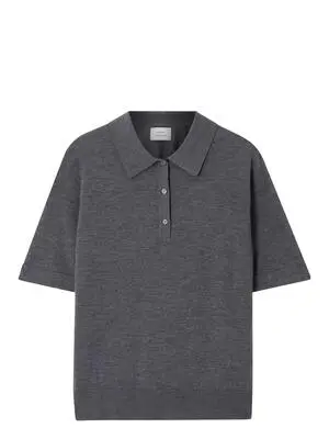 Loulou De Saison Migo Cashmere Polo Shirt - Dark Gray