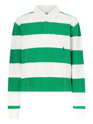 Polo Ralph Lauren Embroidered Striped Rugby Shirt - Green