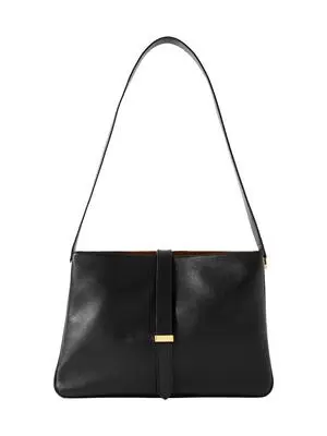 NILI LOTAN Jane Leather Shoulder Bag - Black