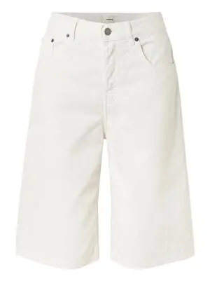HAIKURE Becky Cotton And Linen-Blend Twill Shorts Neutrals