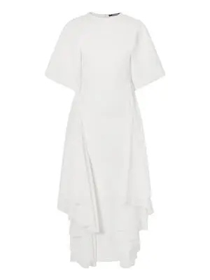 Jacquemus Mistral Draped Knitted Maxi Dress - White
