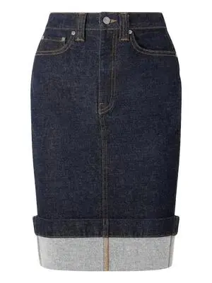 Khaite Kendra Denim Skirt - Blue