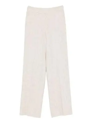 VIA MASINI 80 Linen Trousers - Beige
