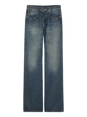 Gucci Cotton Denim Trousers - Blue
