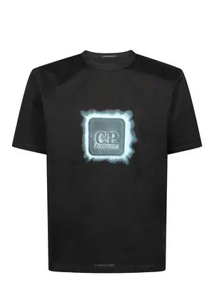 C.P. COMPANY Short-sleeved T-shirt With Logo - Black