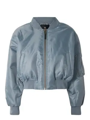 ANINE BING Leon Padded Bomber Jacket Gray