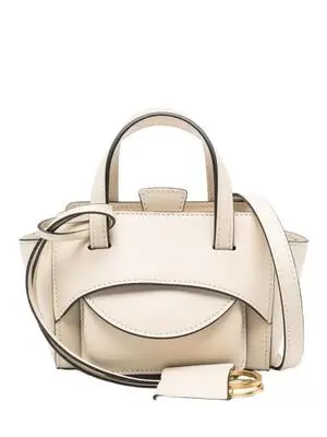 HIDESINS Flap Xs Leather Tote Bag - White