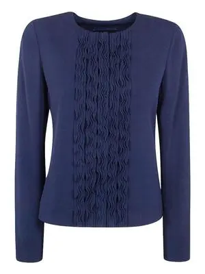 Emporio Armani Ruffled Jacket - Blue