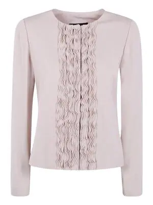 Emporio Armani Ruffled Jacket - Beige