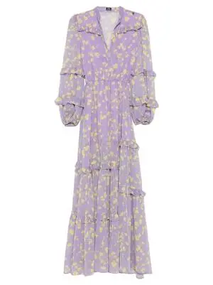 CATALINA Chiffon Long Dress - Purple