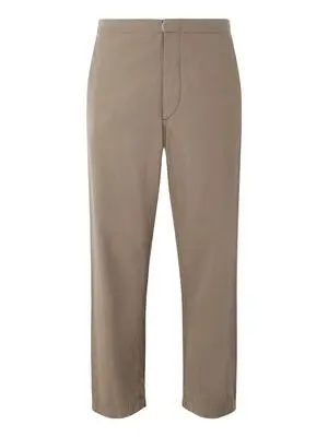 THE ROW Time Straight-leg Cotton Trousers - Beige