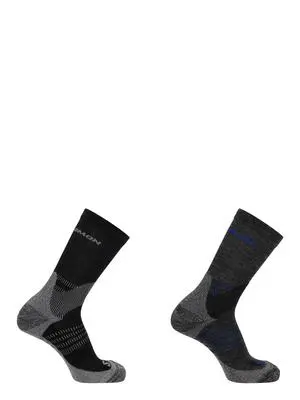 SALOMON X Ultra Access Crew Socks 2-pack - Anthracite / Black