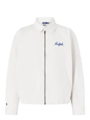 Polo Ralph Lauren Logo-embroidered Cotton-twill Blouson Jacket - White