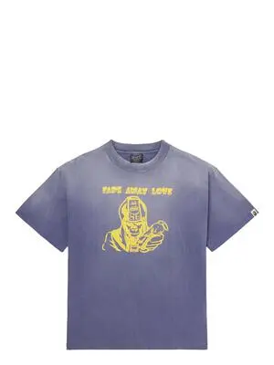 SAINT MXXXXXX Bape® Distressed Printed Cotton-jersey T-shirt - Blue