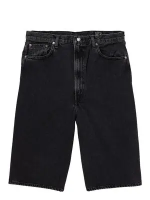 ORSLOW Super Dad's Wide-leg Denim Shorts - Black